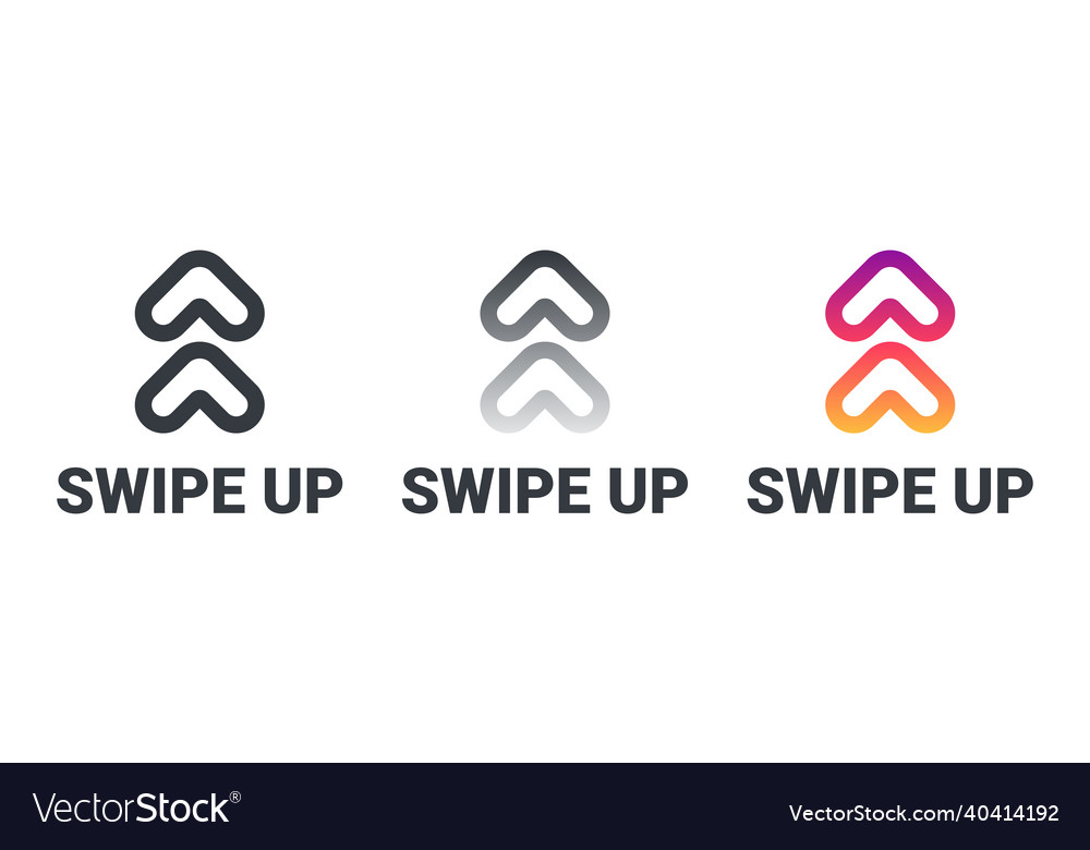 Swipe up icons template buttons colorful Vector Image Swipe up icons template buttons colorful Vector Image