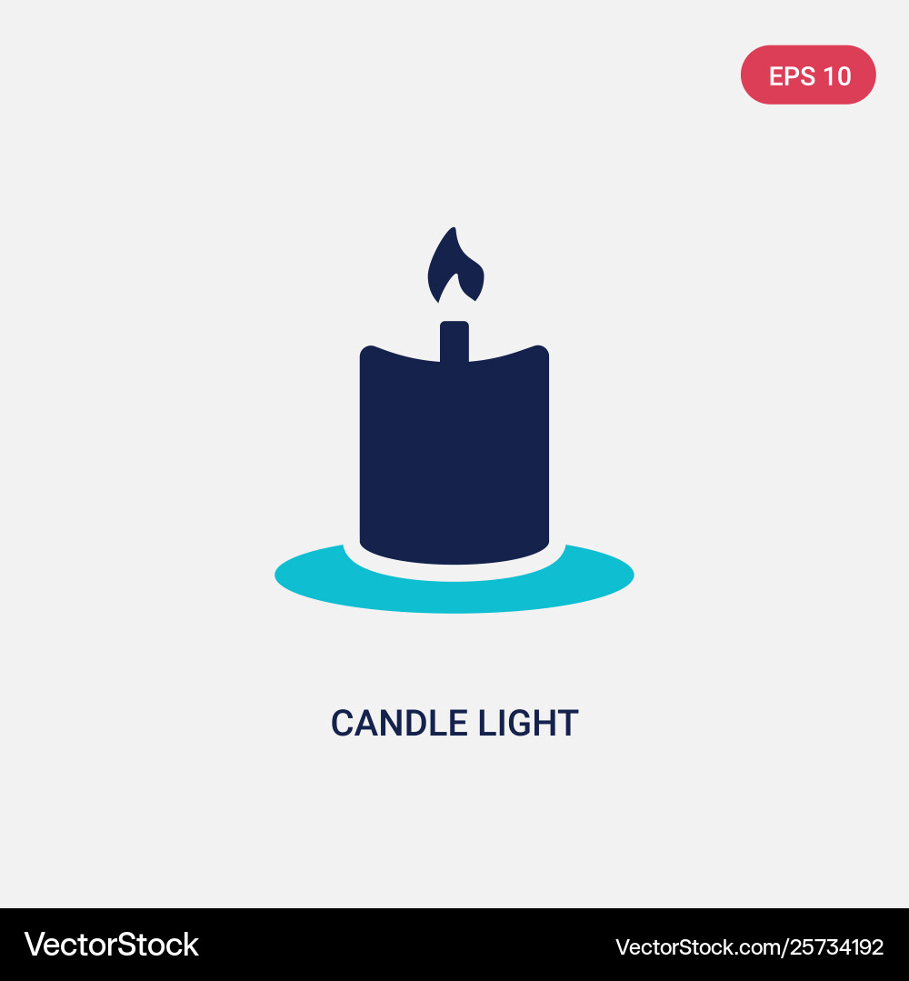 Two color candle light icon from beauty concept Vector Image