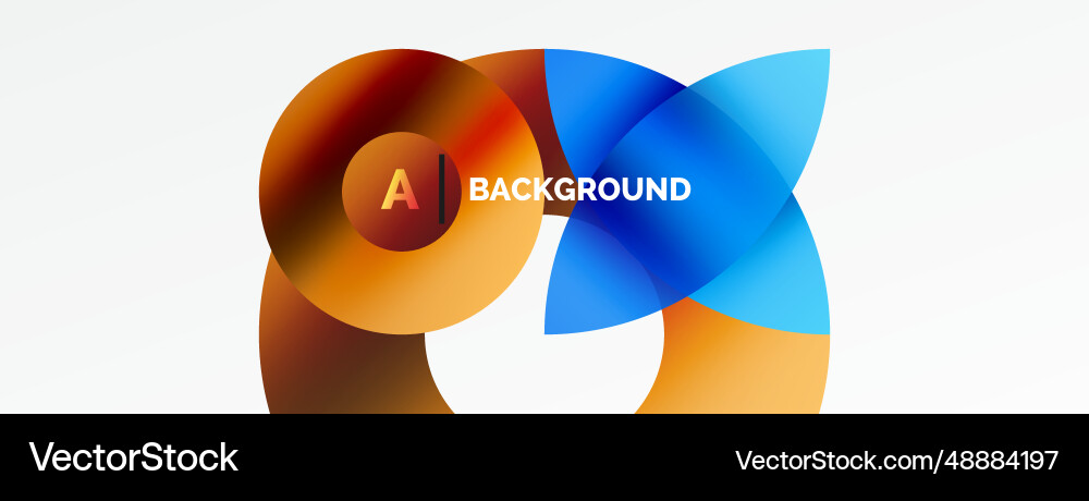 Abstract round geometric shapes with gradients Vector Image