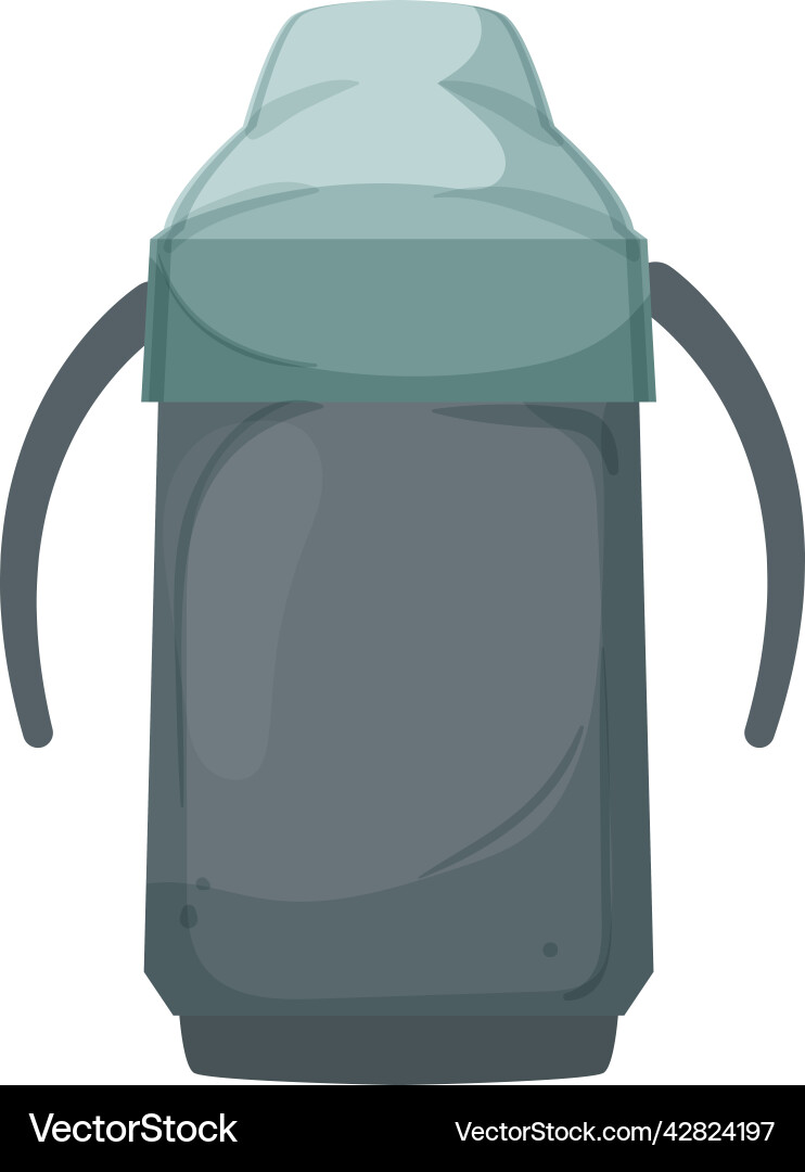 Baby sippy cup cartoon Royalty Free Vector Image