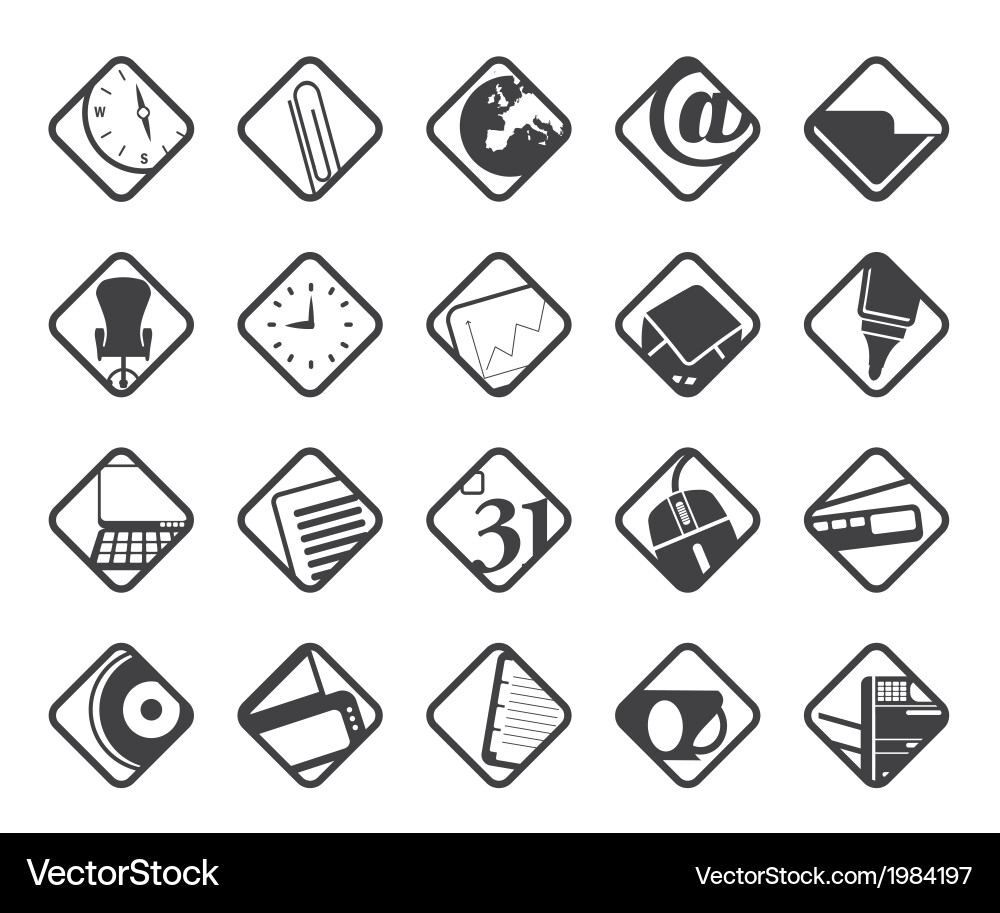 Business and office tools icons Royalty Free Vector Image
