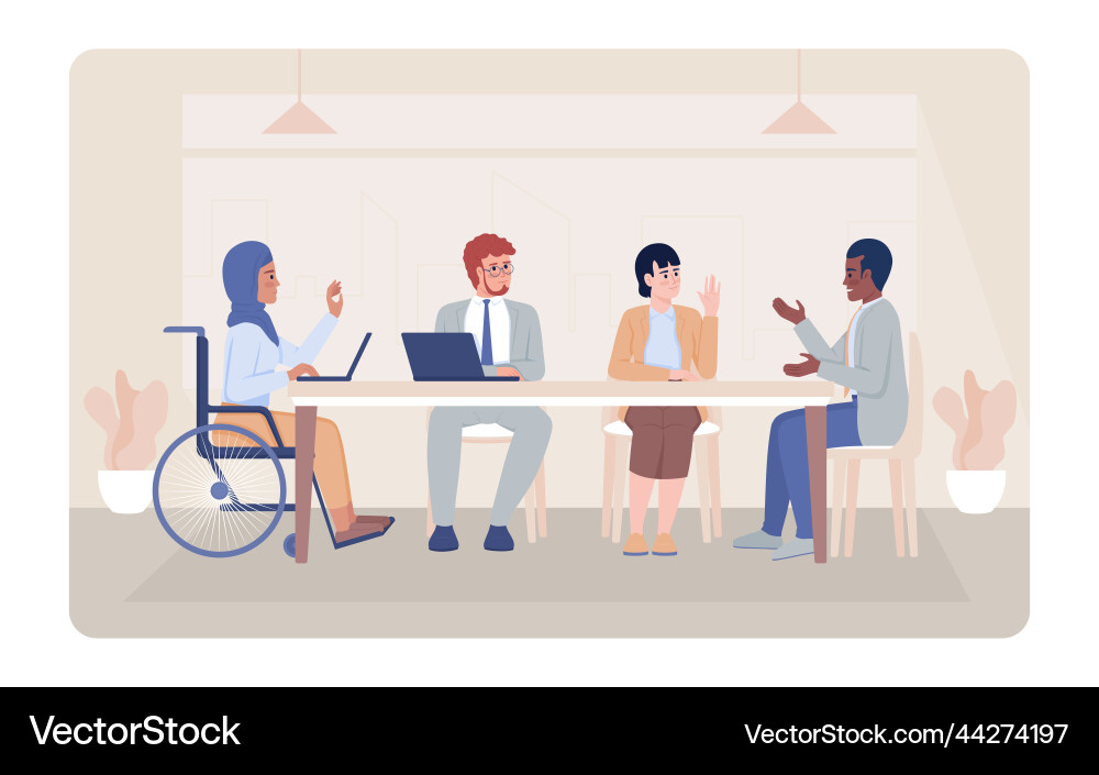 Business meeting 2d isolated Royalty Free Vector Image