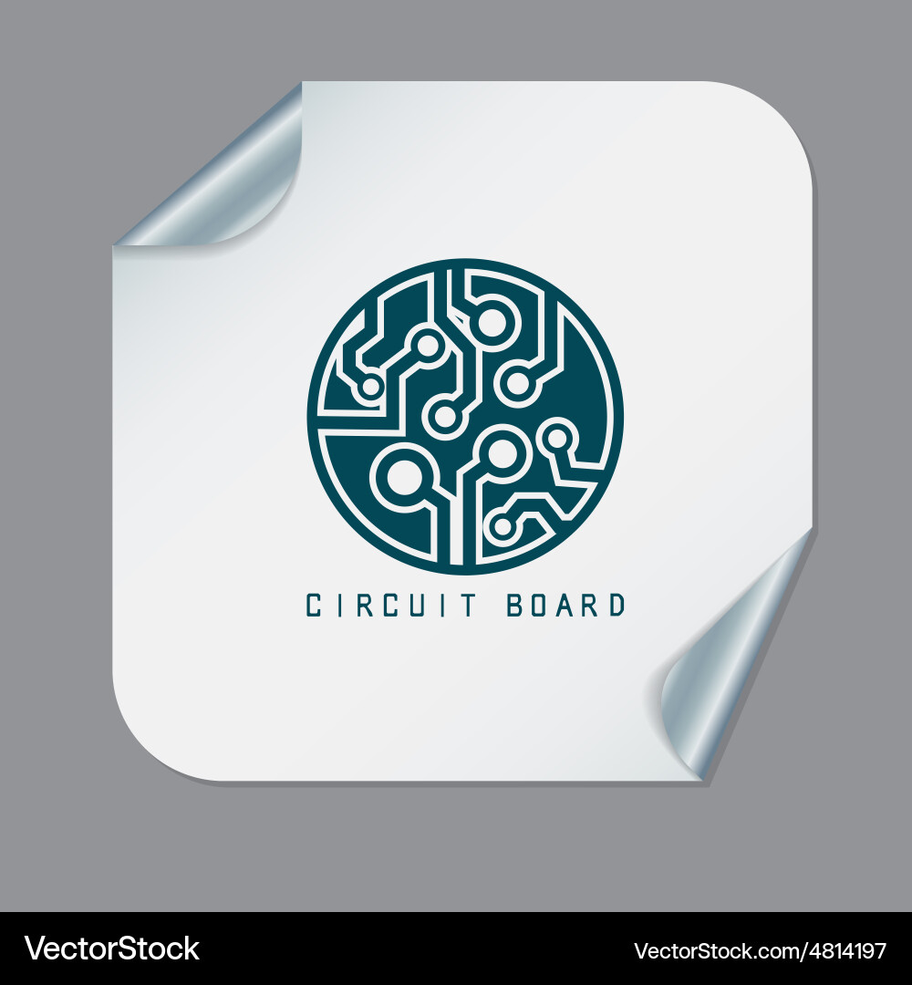 Circuit board sign icon technology scheme symbol Vector Image