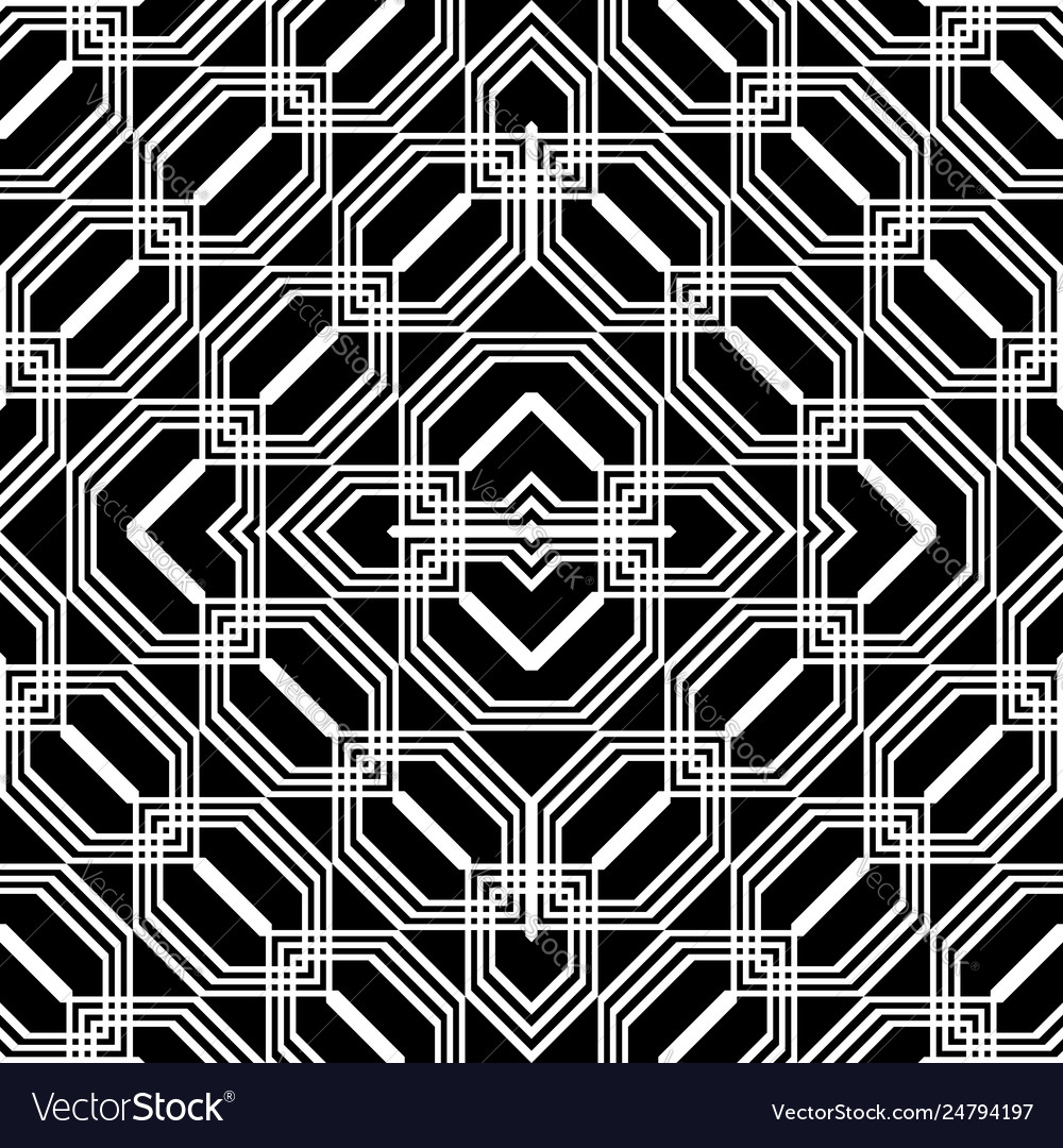 Design seamless monochrome geometric pattern Vector Image