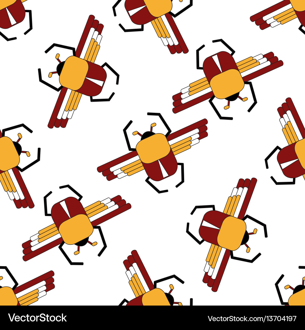 Egypt scarab seamless pattern ancient ornament Vector Image