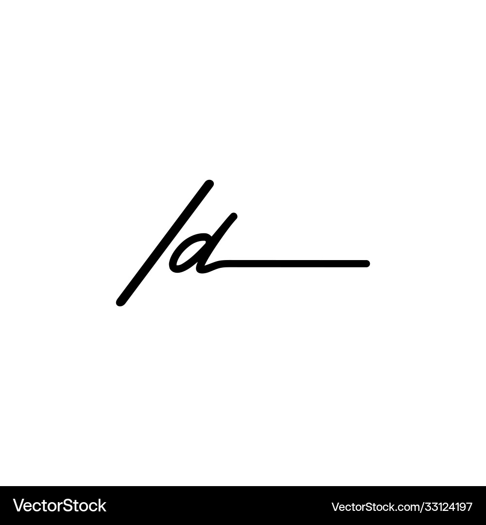 Letter id signature logo template Royalty Free Vector Image