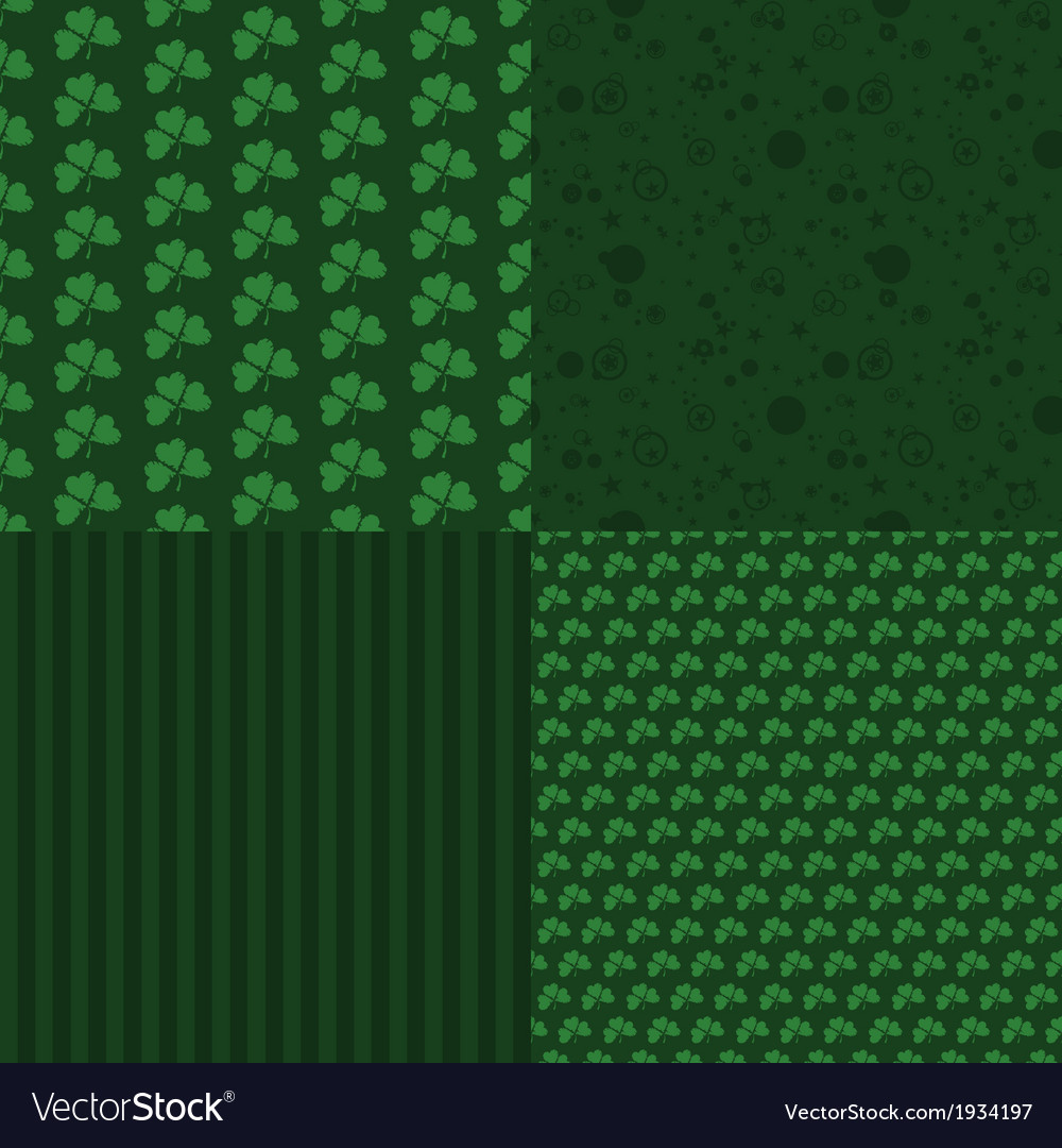 Patrick day patterns Royalty Free Vector Image