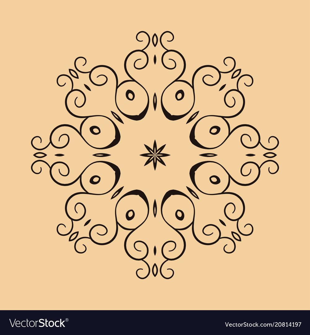 Round ornament pattern Royalty Free Vector Image