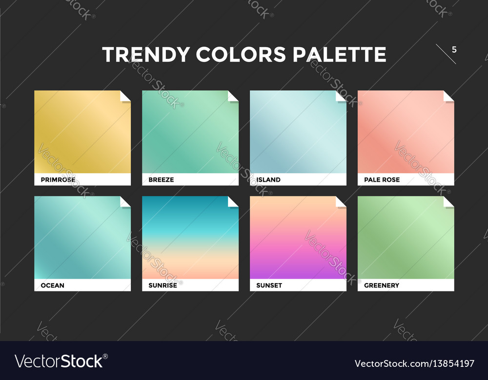 Set of colorful trendy gradient template Vector Image