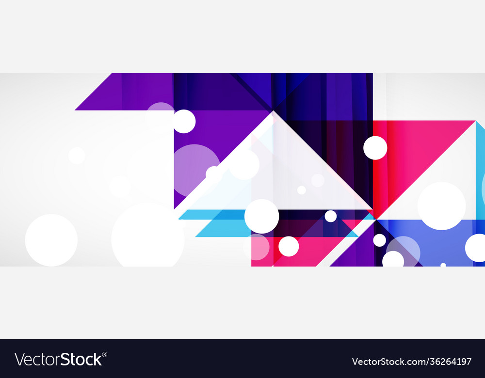 Set triangle geometric backgrounds Royalty Free Vector Image