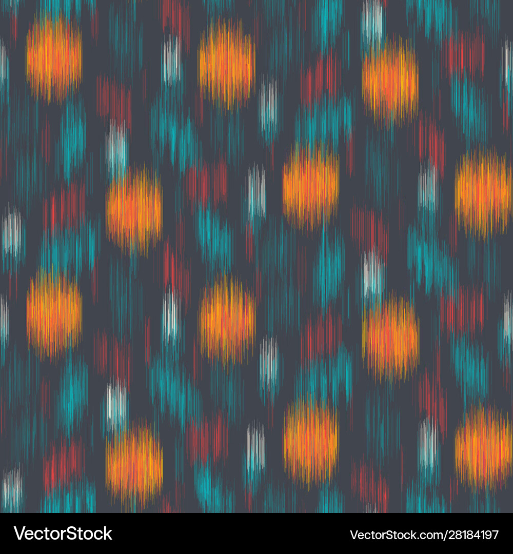 Smooth blurry floral swatch ikat fuzzy pattern Vector Image