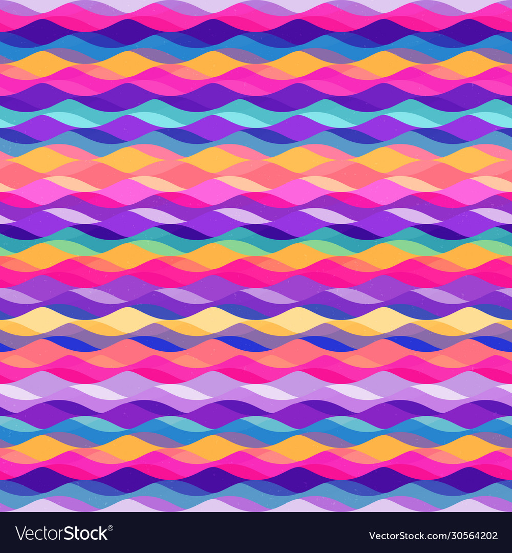 Colored wave seamless pattern Royalty Free Vector Image