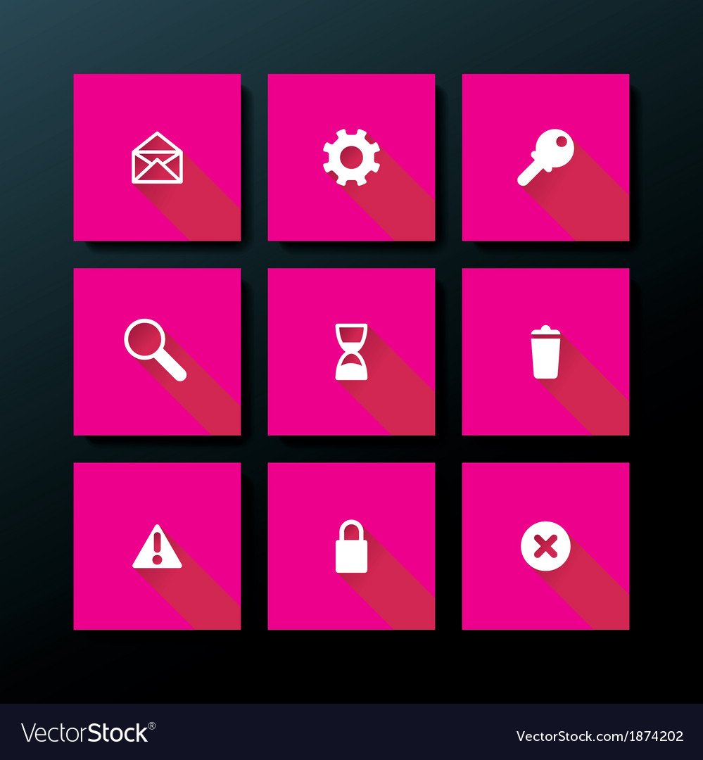 Flat web icon set Royalty Free Vector Image - VectorStock