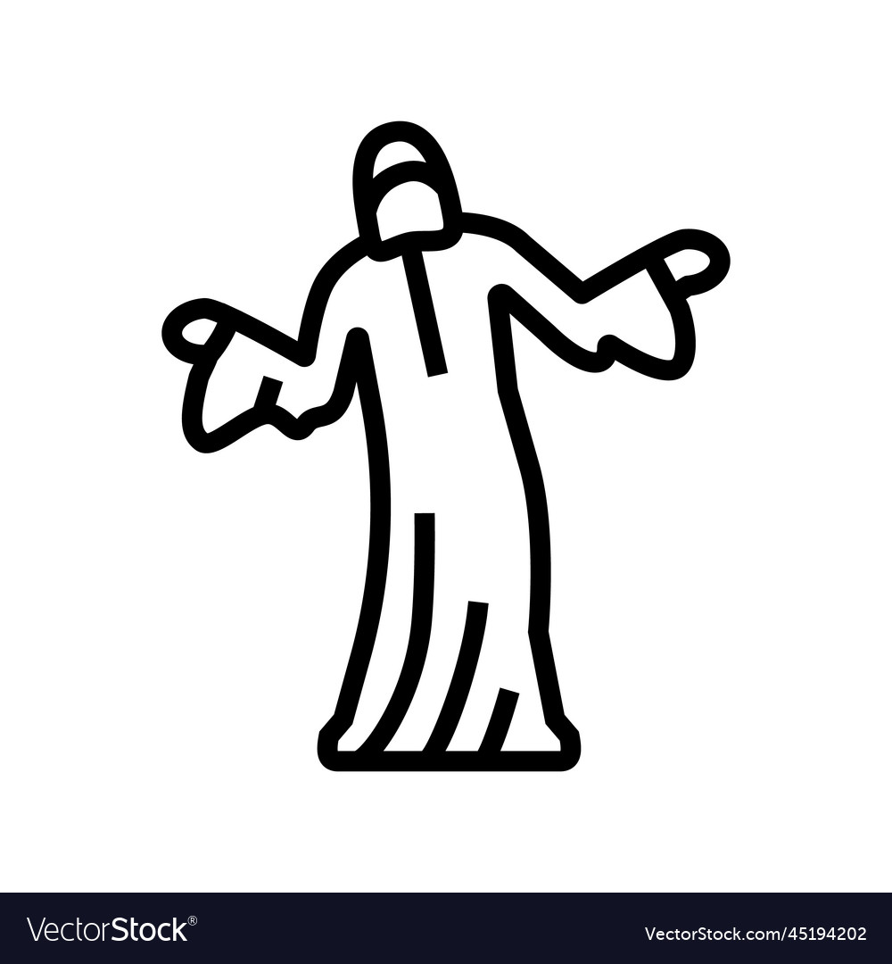 Phantom ghost line icon Royalty Free Vector Image