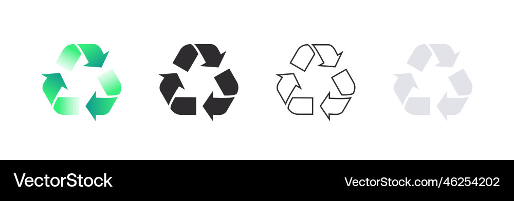 Recycling icons concept recycled materials Vector Image