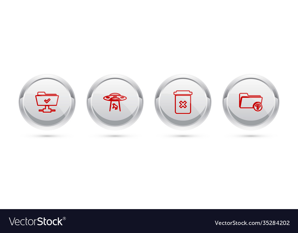 Set line ftp operation successful ufo abducts cow Vector Image Set line ftp operation successful ufo abducts cow Vector Image