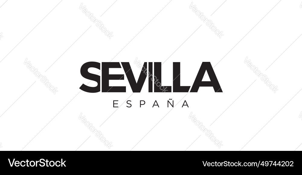 Sevilla in the spain emblem design features Vector Image