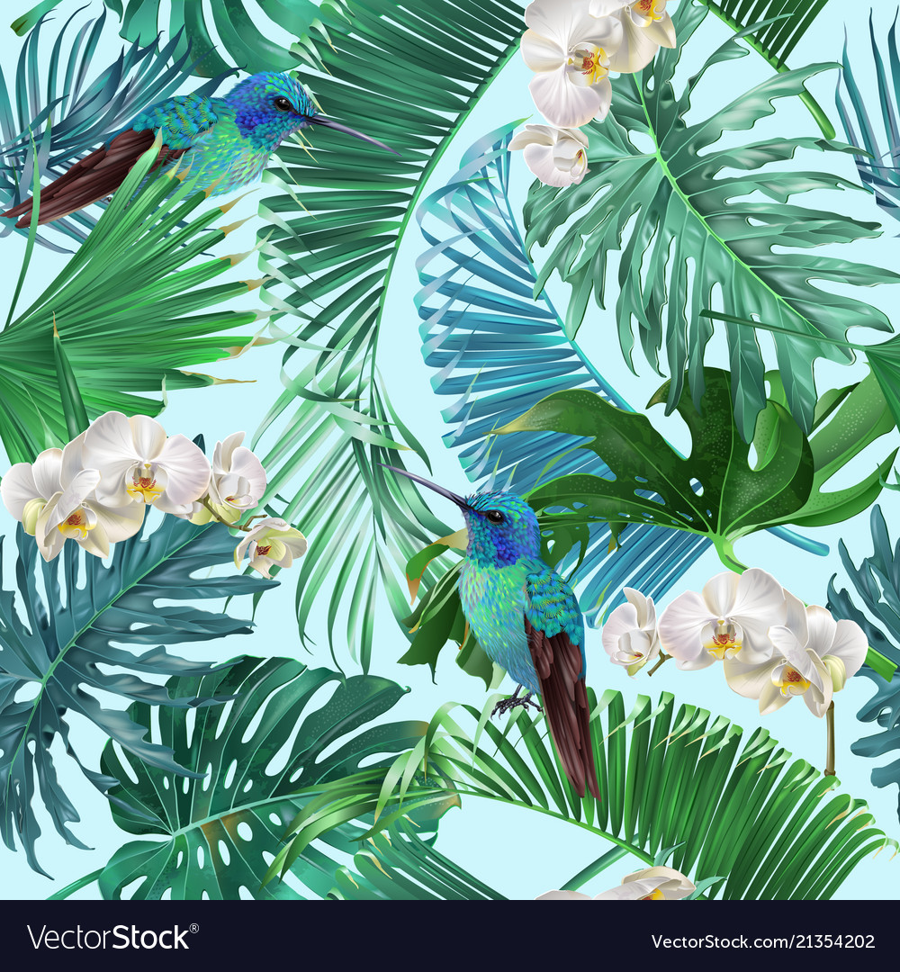 Tropical emerald pattern Royalty Free Vector Image