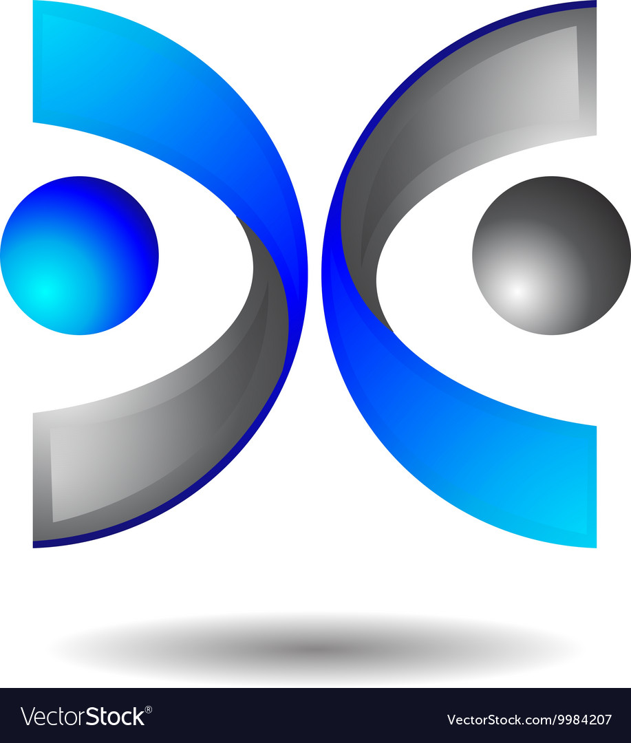 Abstract intersection logo Royalty Free Vector Image