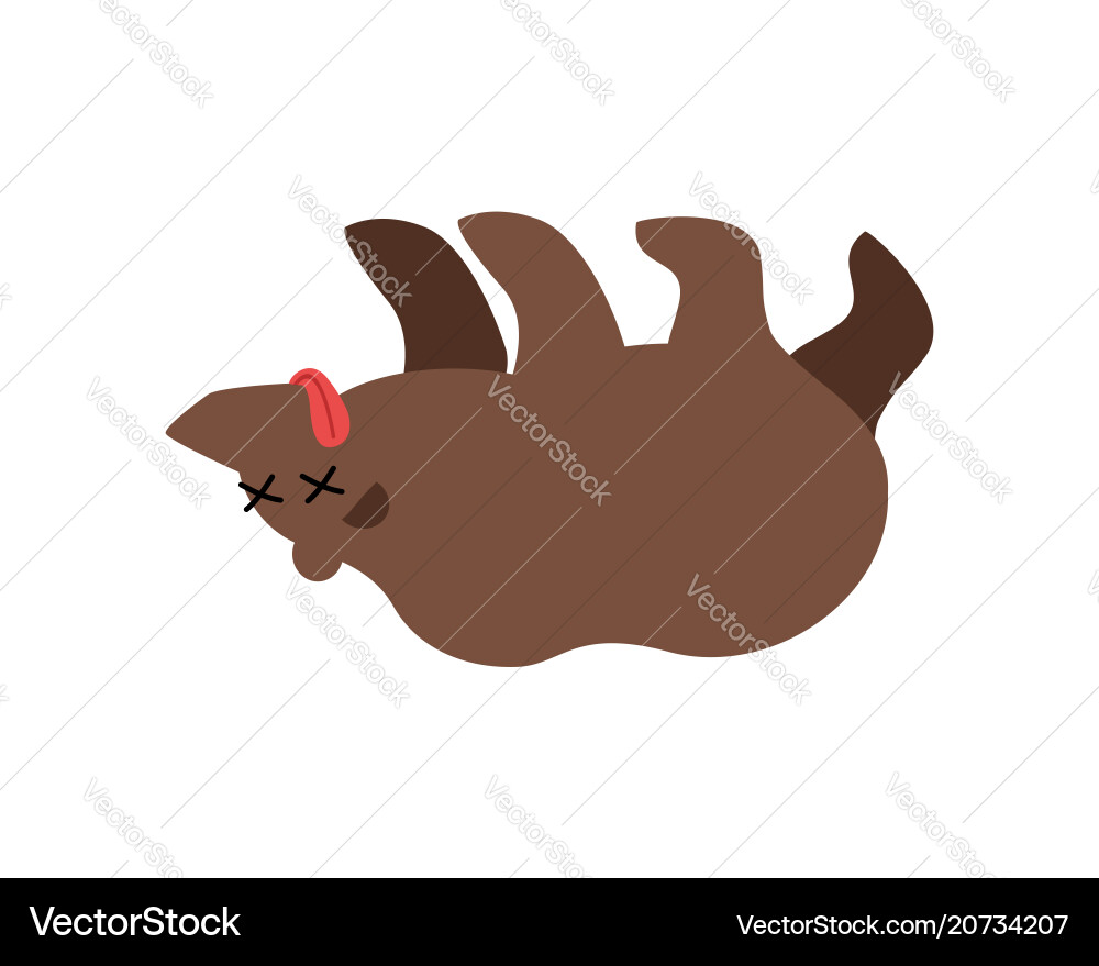 Dead bear wild animal deceased corpse grizzly Vector Image