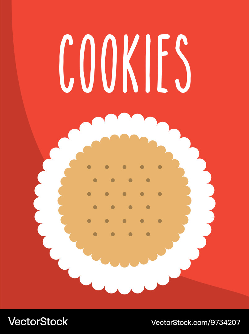Delicious cookies box isolated icon design Vector Image