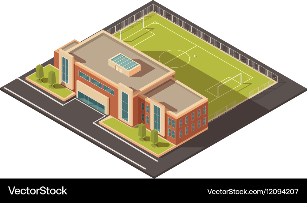 Government Education Institution Building Concept Vector Image