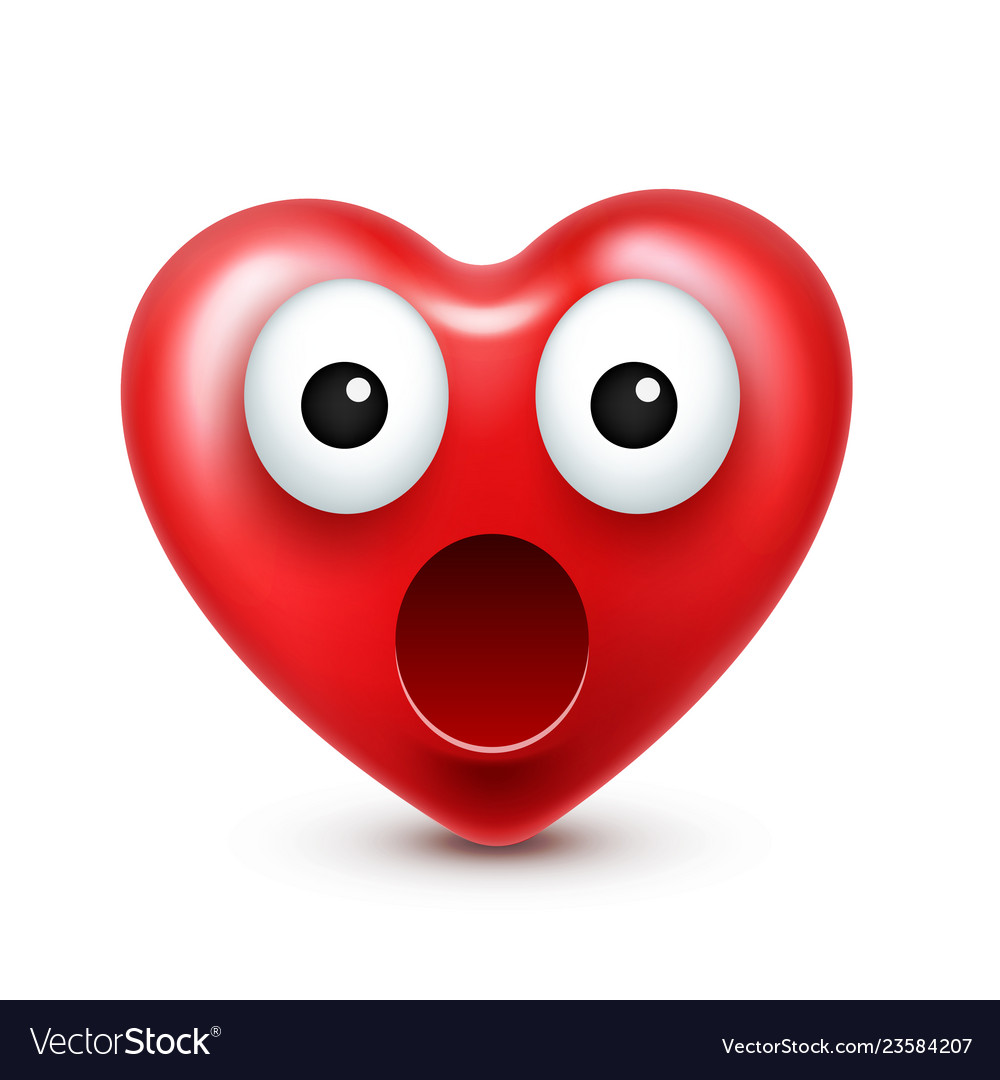 Heart smiley emoji for valentines day Royalty Free Vector