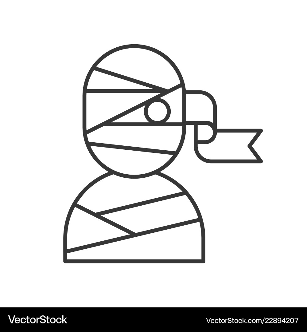 Mummy icon halloween related outline design Vector Image