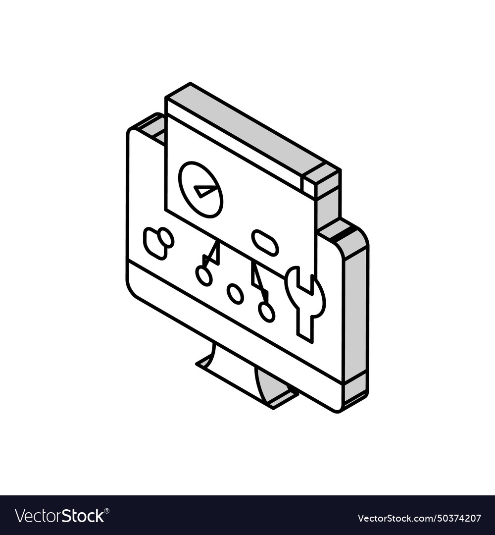 Plugin program isometric icon Royalty Free Vector Image