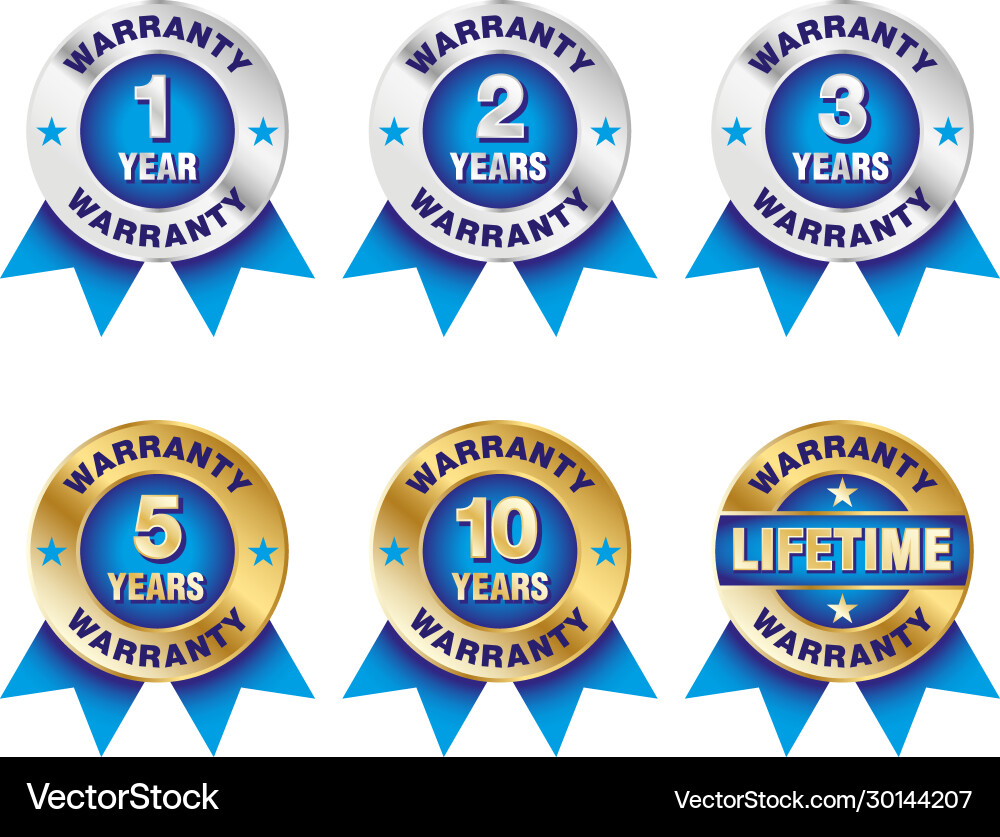 Quality certification warranty badge icon set 1 Vector Image
