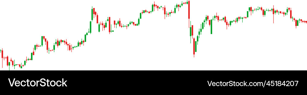 Red and green japanese candlestick graph trading Vector Image