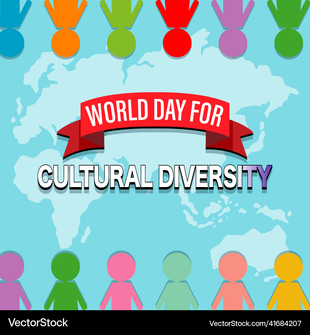 World day for cultural diversity banner design Vector Image