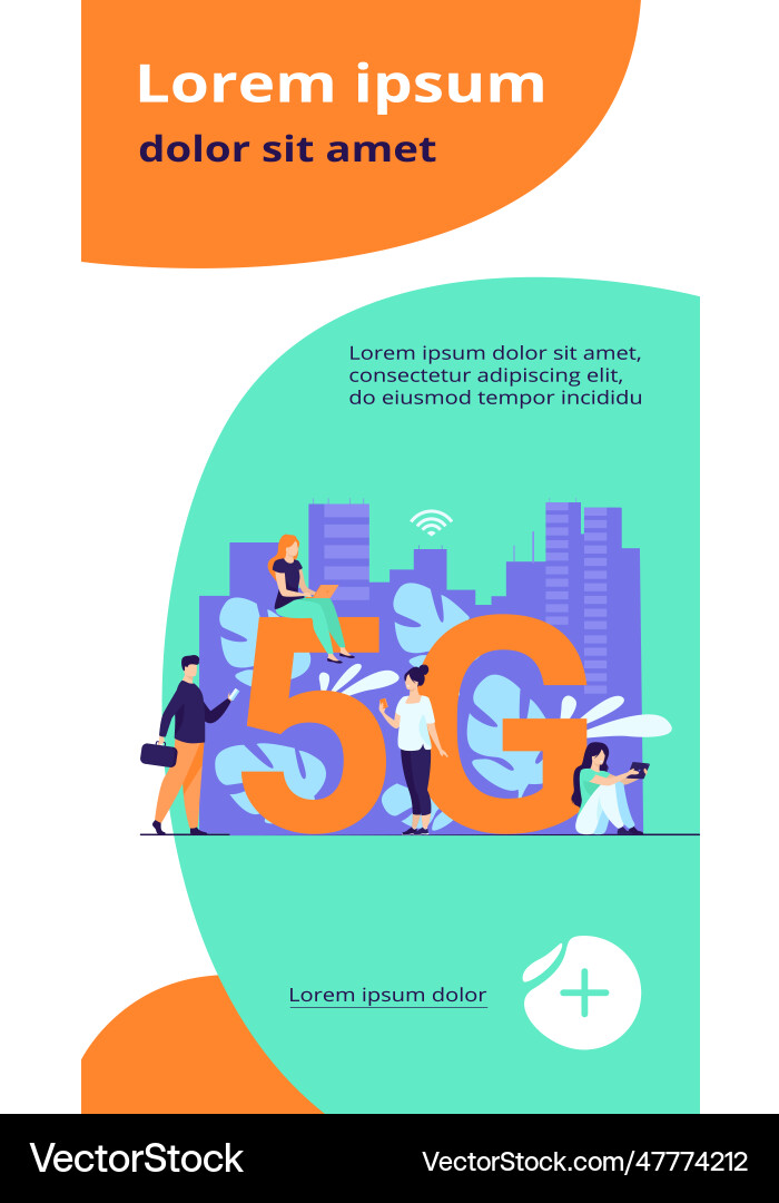 5g networks and telecom concept Royalty Free Vector Image