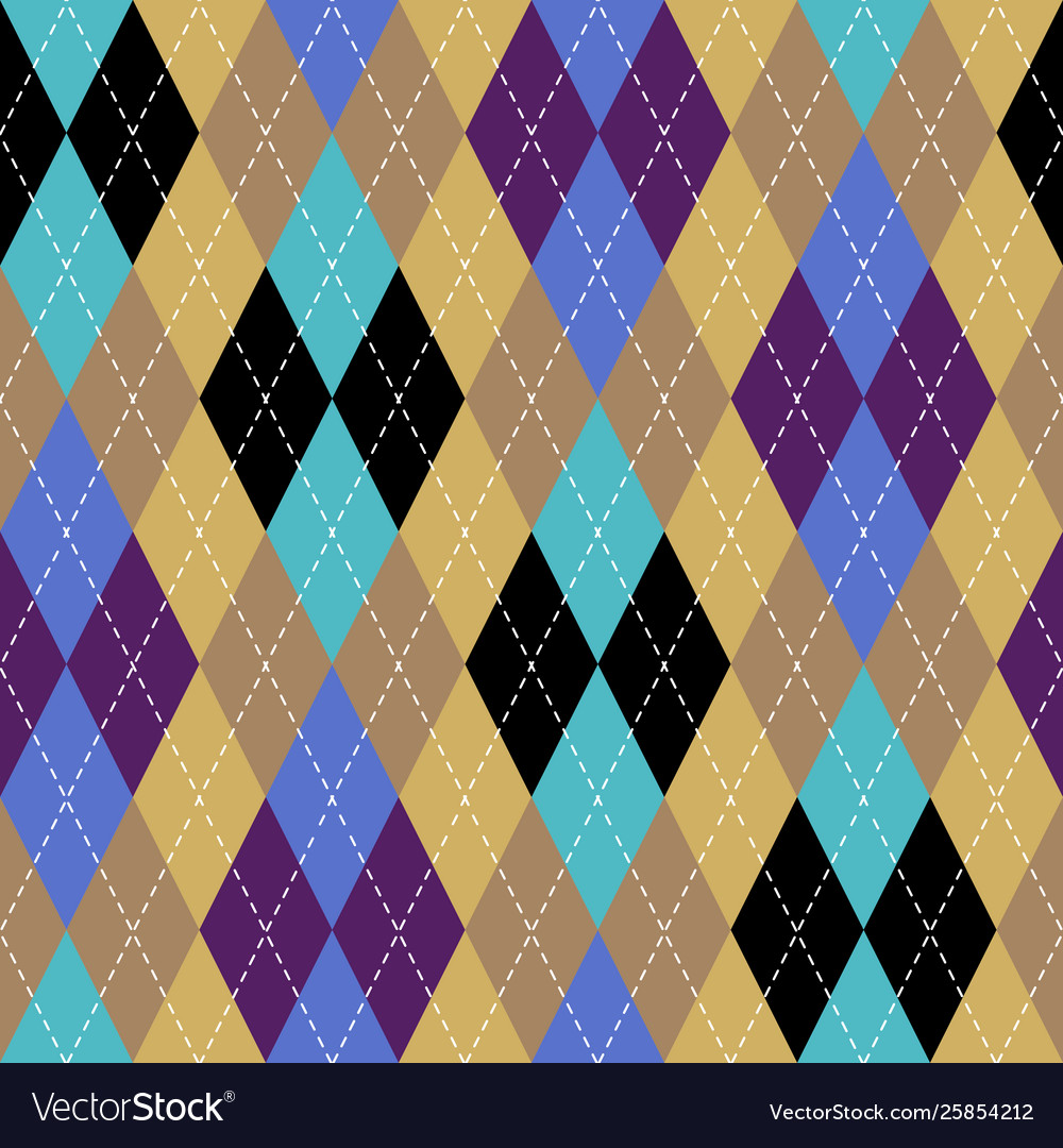 Argyle seamless pattern background Royalty Free Vector Image