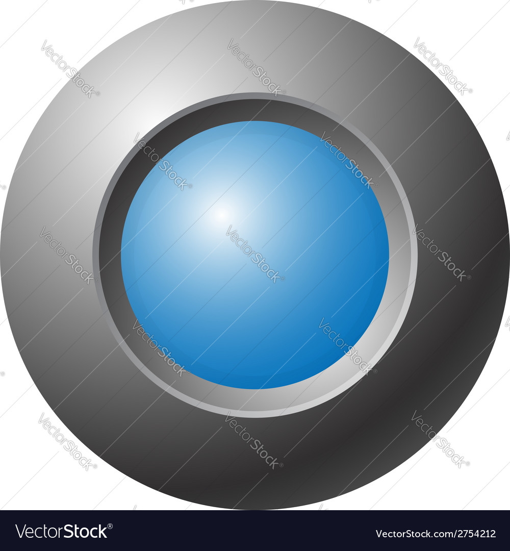 Blue button Royalty Free Vector Image - VectorStock