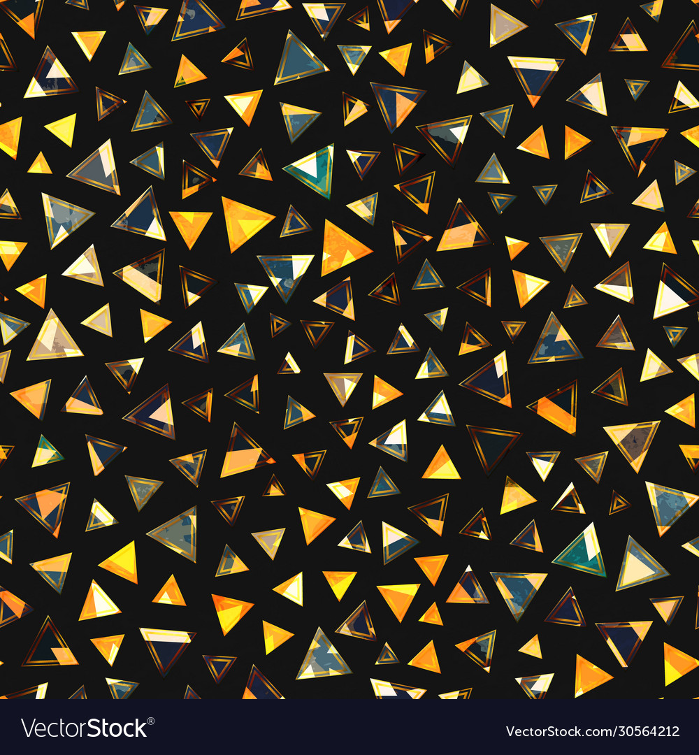Gold triangle seamless pattern Royalty Free Vector Image