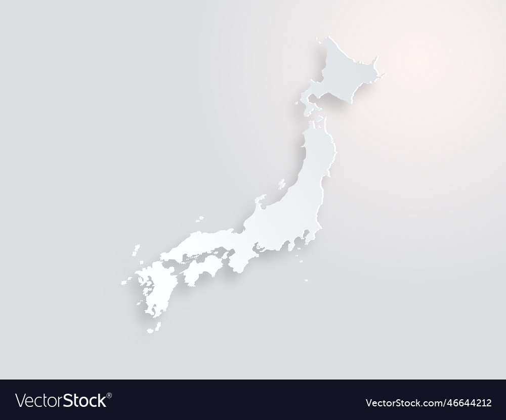 High detailed map on a gray background japan map Vector Image