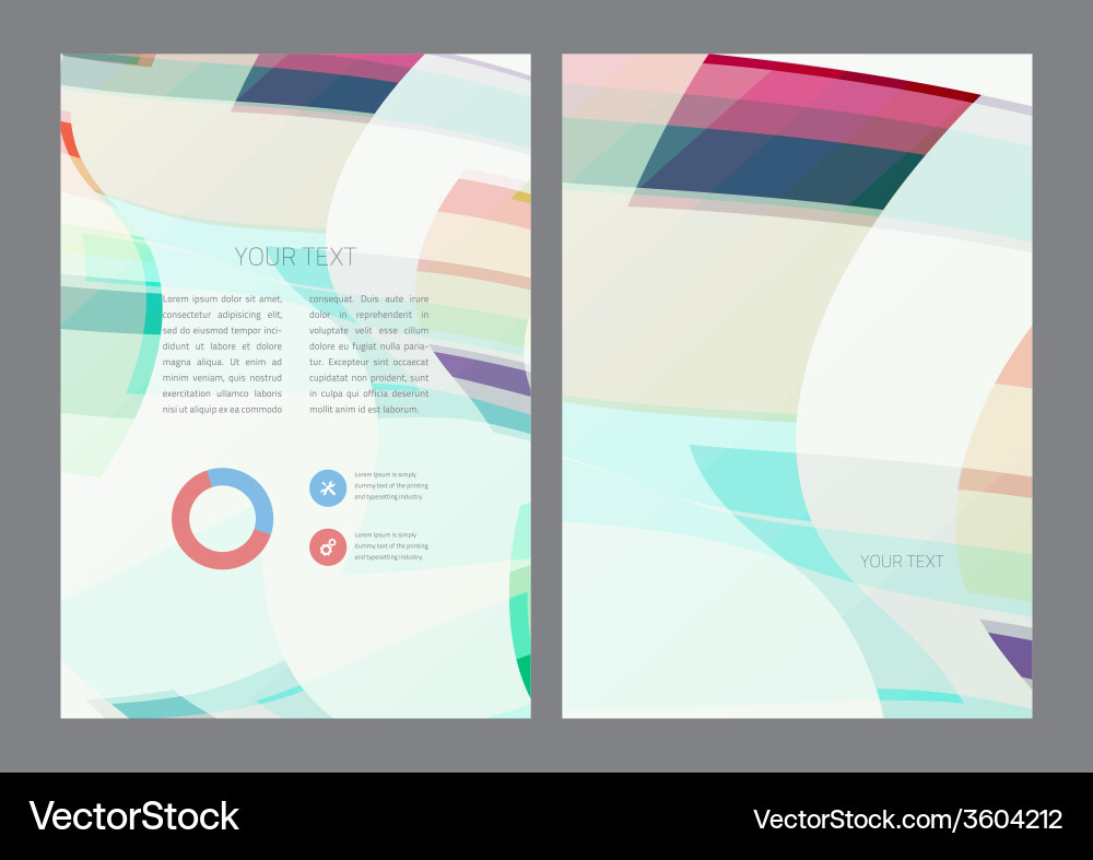 Magazine flyer brochure and cover layout design Vector Image