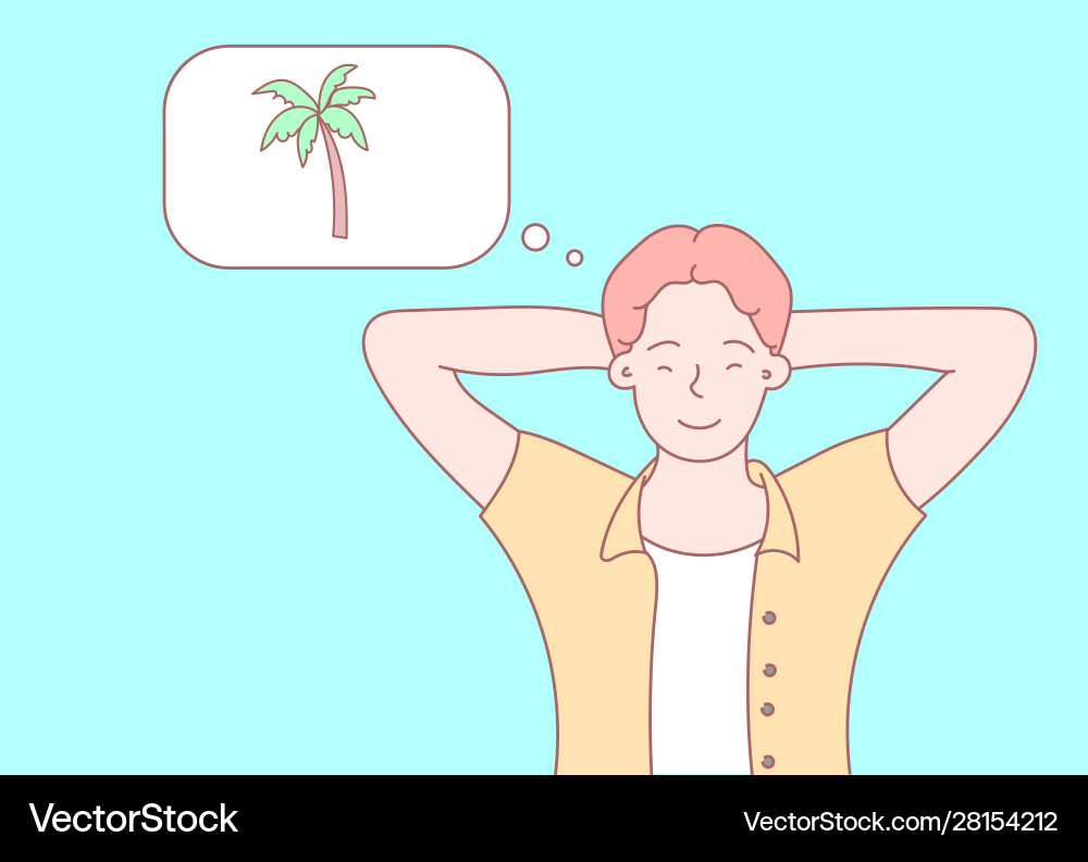 Man Vacation Travel Royalty Free Vector Image Vectorstock