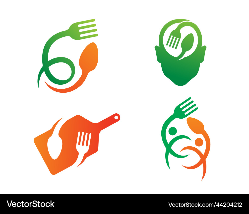 Modern food logo or icon design template Vector Image