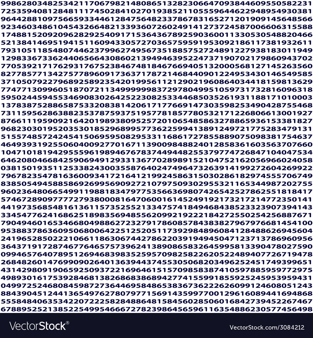 Numbers pattern Royalty Free Vector Image - VectorStock