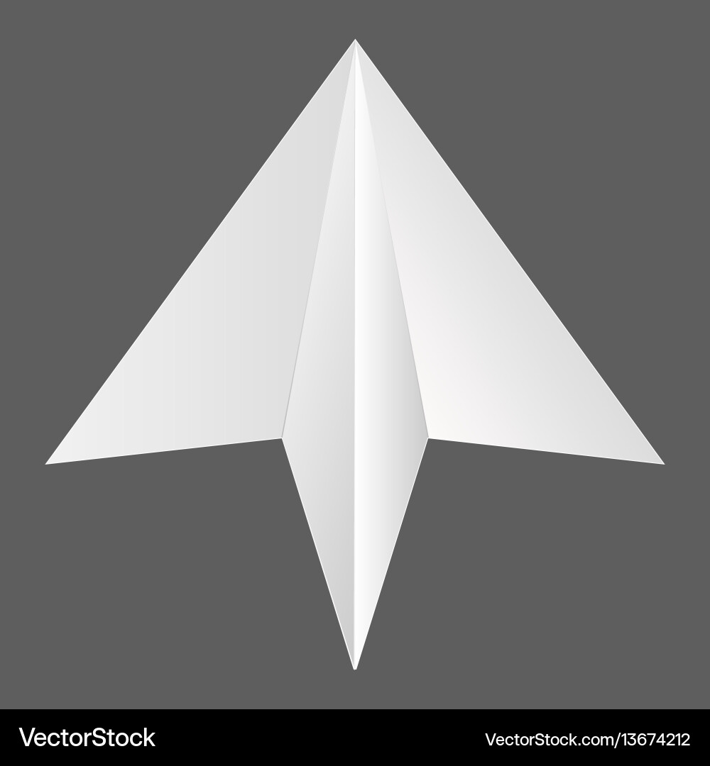 Origami paper airplane Royalty Free Vector Image