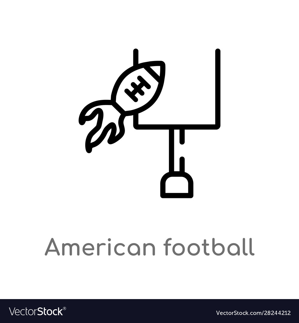 Outline american football annotation icon Vector Image Outline american football annotation icon Vector Image