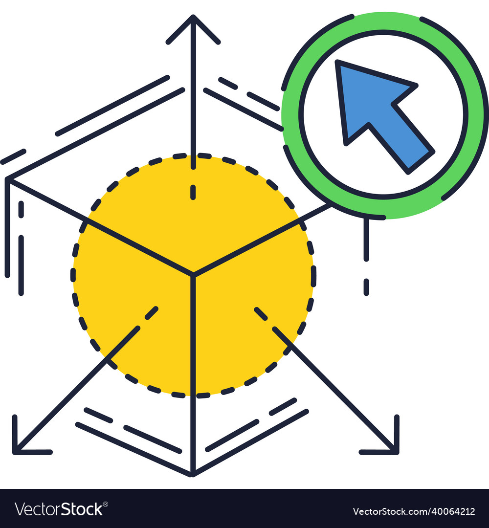 Scale modification icon flat web framework Vector Image