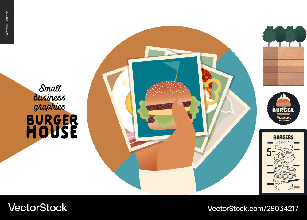 Burger house - small business graphics - gallery Vector Image
