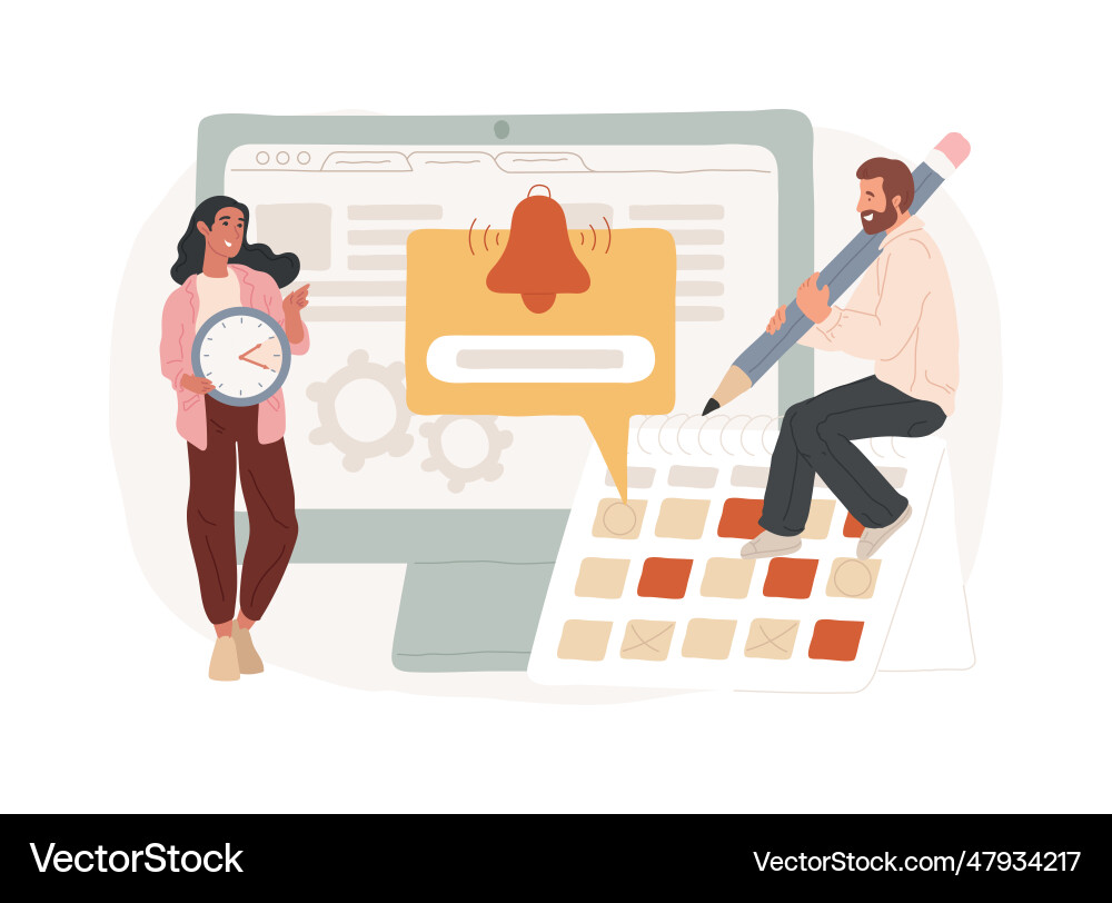 Events Isolated Concept Royalty Free Vector Image