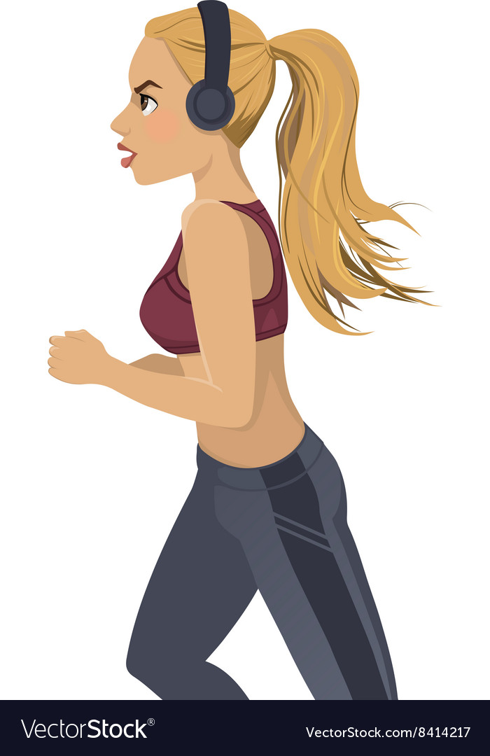 Female runner Royalty Free Vector Image - VectorStock