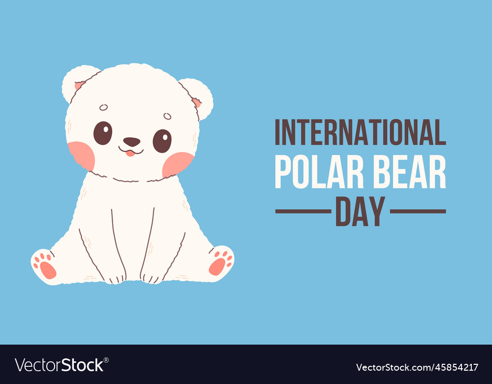 International polar bear day poster banner Vector Image