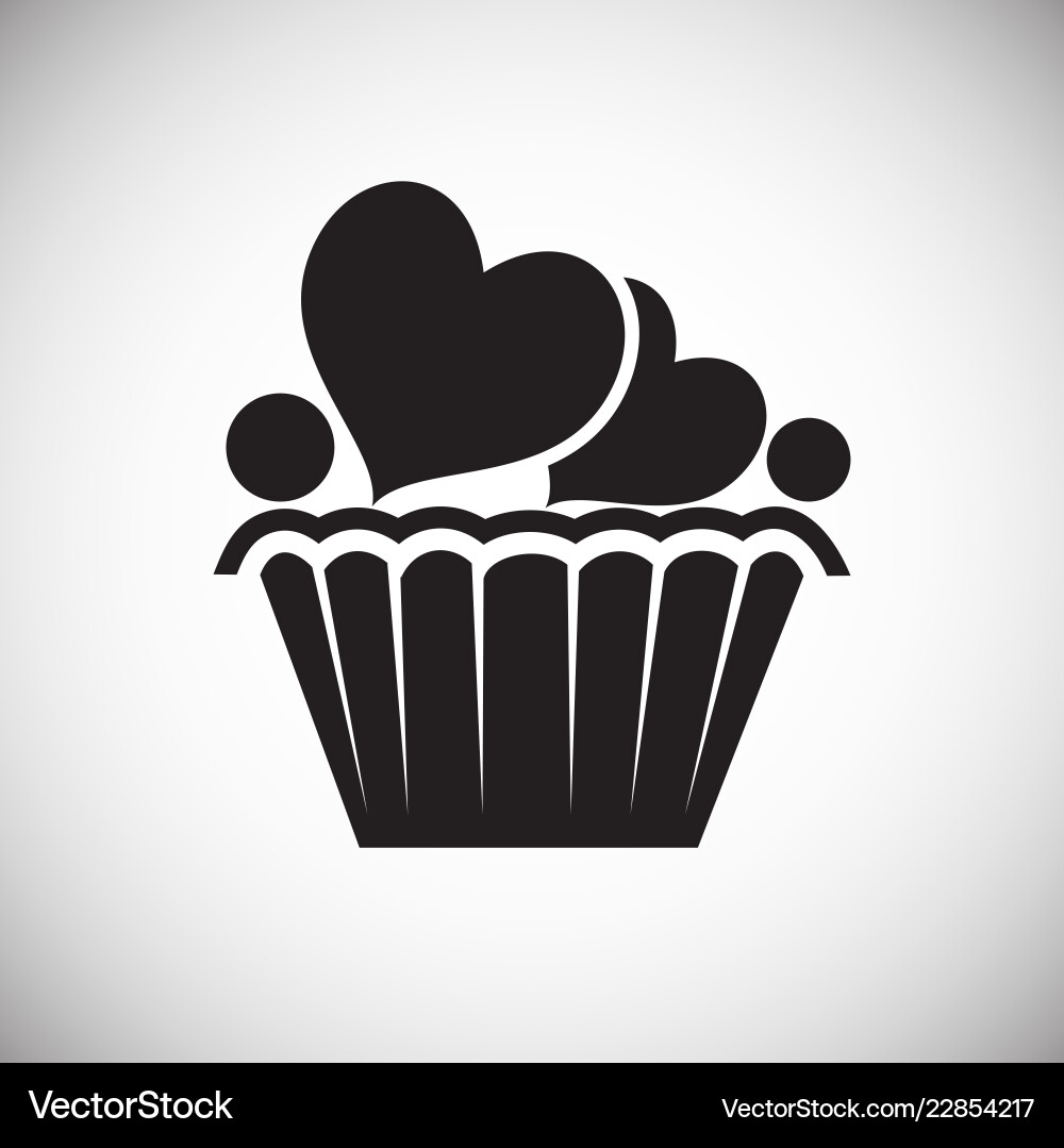 Love cake with hearts on white background Vector Image