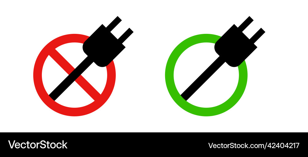 Permission to charge and charging prohibited Vector Image